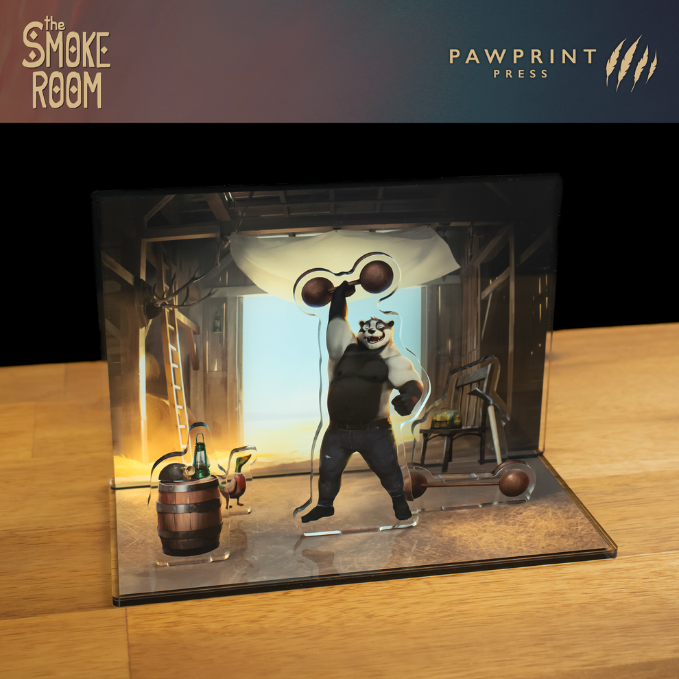 The Smoke Room: Nikolai Acrylic Diorama – Pawprint Press Official Store