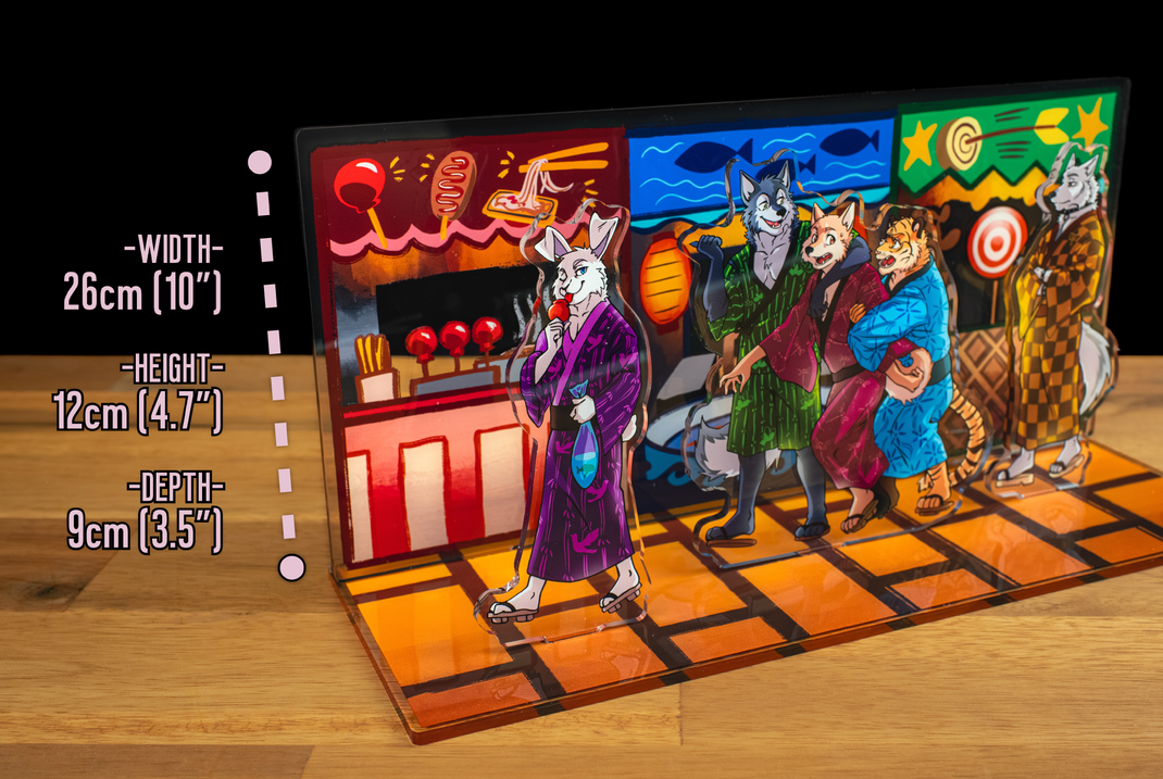 Tennis Ace: Acrylic Diorama – Pawprint Press Official Store