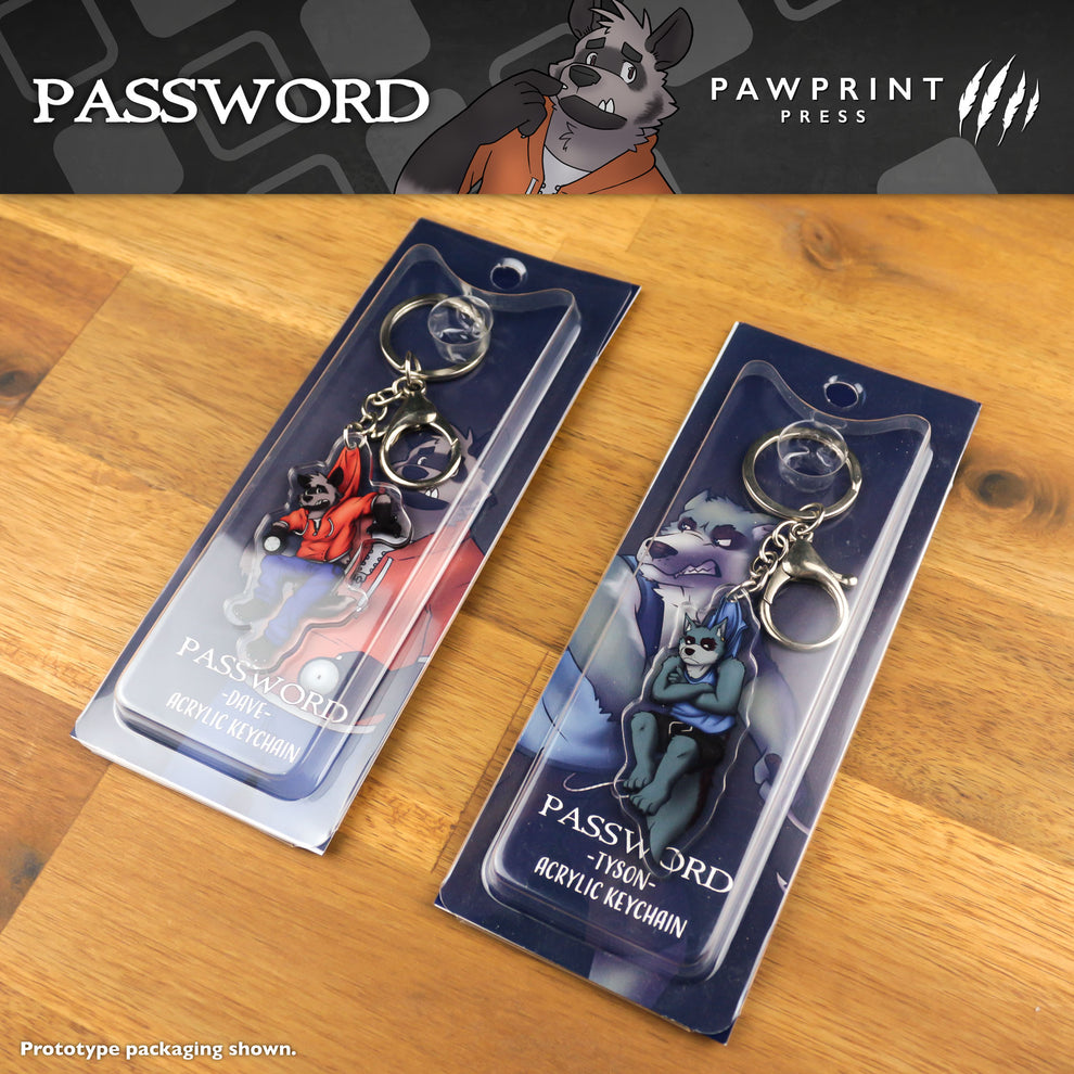 Password: Acrylic Keychain Set – Pawprint Press Official Store