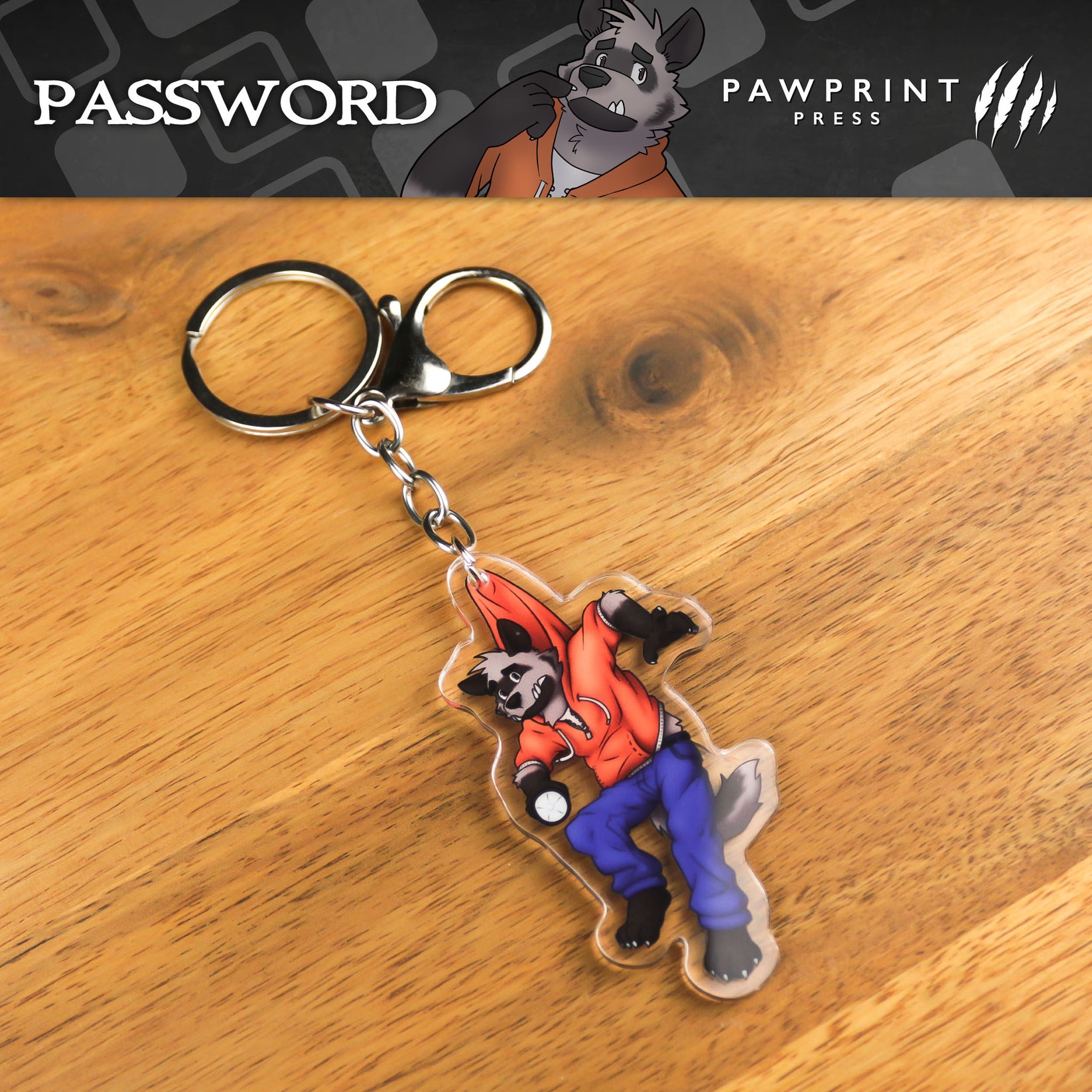 Password: Acrylic Keychain Set – Pawprint Press Official Store