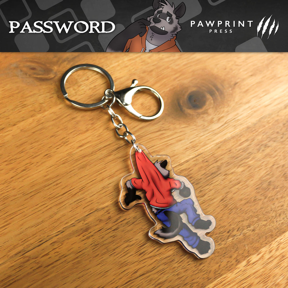 Password: Acrylic Keychain Set – Pawprint Press Official Store