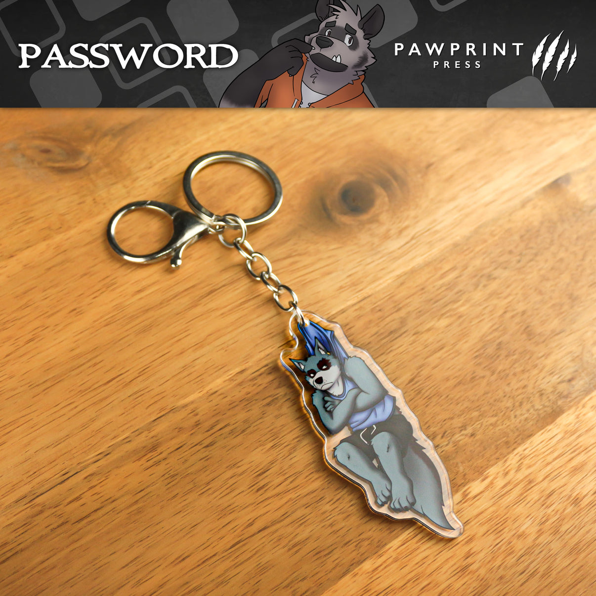 Password: Acrylic Keychain Set – Pawprint Press Official Store