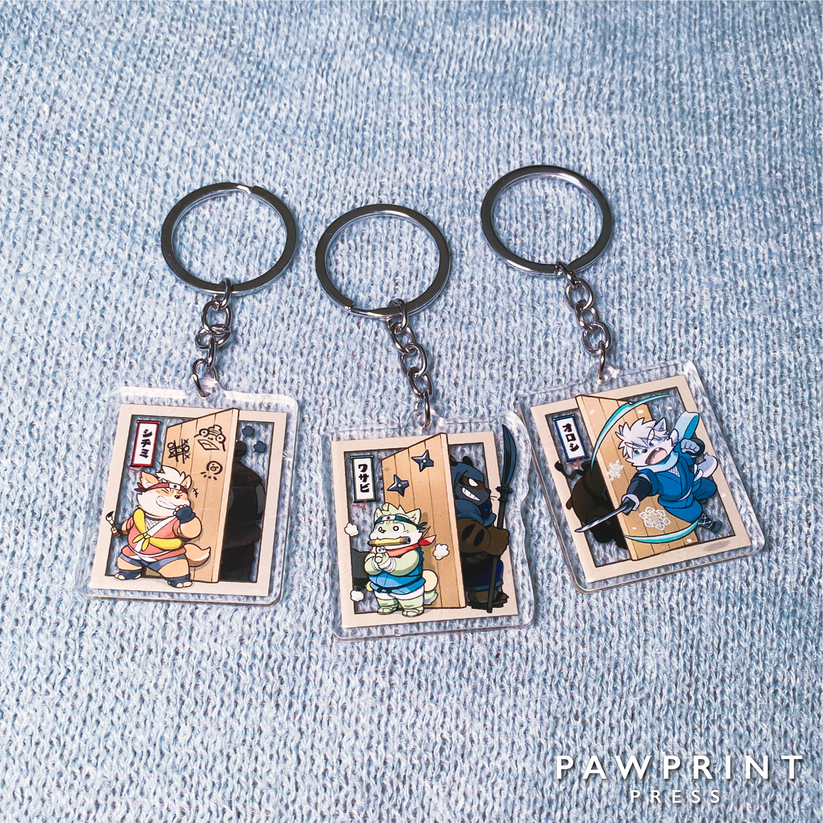 The Spicy Ninja Scrolls: Keychains – Pawprint Press Official Store